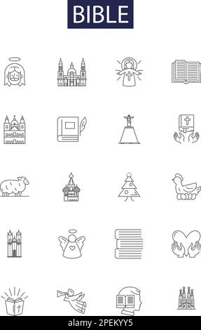 Christ the Redeemer outline icons set. Black silhouette of the Christ ...