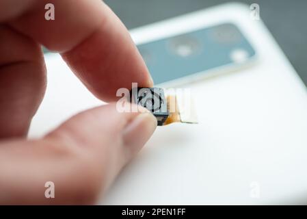 Smartphone camera module. Macro shot Stock Photo - Alamy