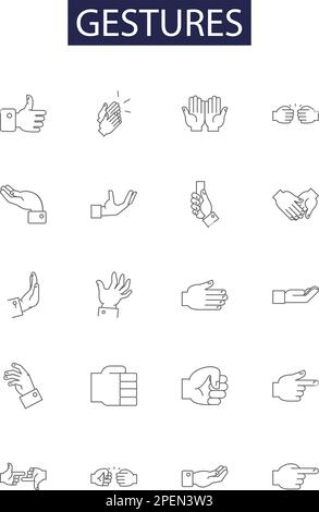 Expressions line vector icons and signs. Idioms, Slang, Sayings ...