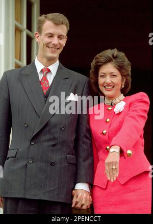 The engagement of Prince Joachim and Alexandra Manley Stock Photo - Alamy