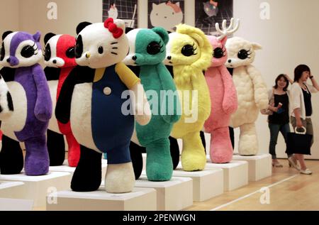 "Hello Kitty HanPanda" with a red ribbon, the character's trade mark ...