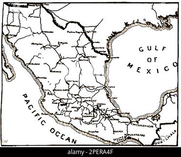 MEXICAN RAILWAYS. Mapa de los ferrocarriles de la Republica Mexicana ...