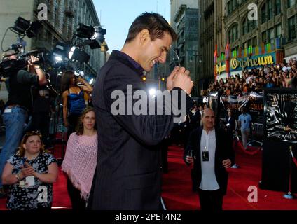Tom Cruise at the premiere for the film, "Collateral" in Los Angeles on ...