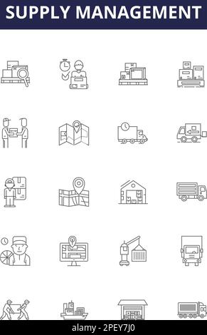 inventory control line icon, outline symbol, vector illustration ...