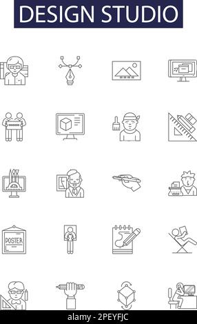 industrial modeling vector line icons set. Industrial, Modeling ...