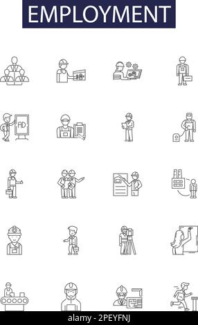job seeker line icon, outline symbol, vector illustration, concept sign ...