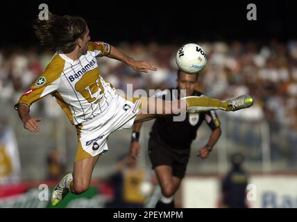 Pumas soccer player Bruno Marioni from Argentina throws kisses to the ...