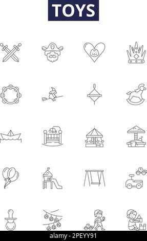 action figures toys line icon vector illustration Stock Vector Image ...