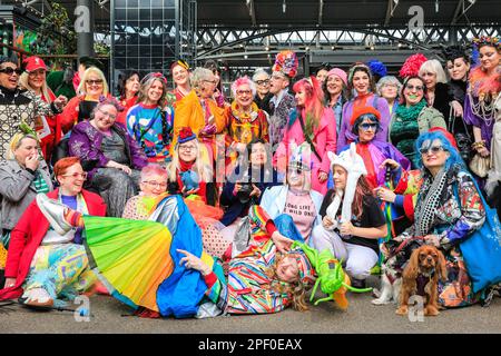 London Colour Walk at Old Spitalfields Market, London, UK Stock Photo ...