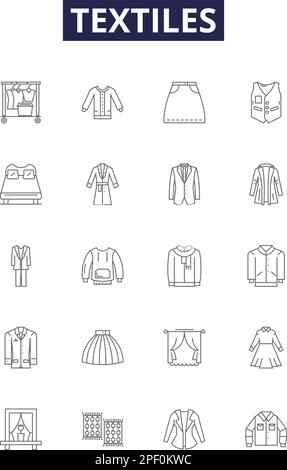 spandex fabric cloth line icon vector illustration Stock Vector Image ...