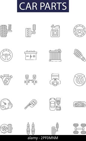 Car sparkplug icon outline vector. Engine plug. Spark auto Stock Vector ...