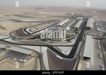 Bahrain International Racing Circuit aerial shot Stock Photo - Alamy