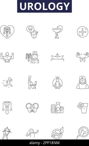 urolithiasis urology line icon vector illustration Stock Vector Image ...