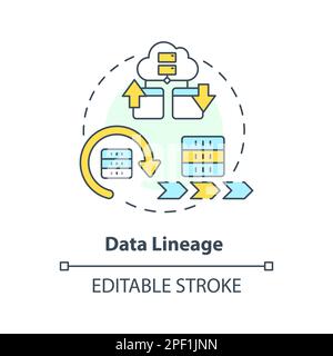 Data lineage flat outline concept icon Stock Vector Image & Art - Alamy