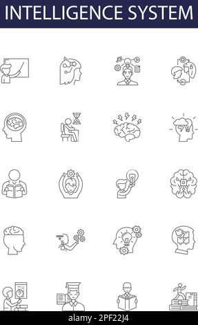 Autonomous systems vector line icons set. Autonomous, Systems, Robotics ...