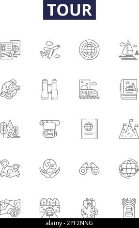 Itinerary line icons Stock Vector Image & Art - Alamy