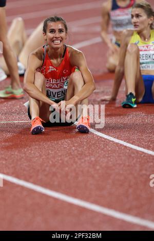 Luiza Gega winning the 3000m steeplechase at the European Athletics ...