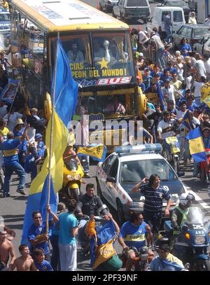 The Boca Juniors flag waving in the wind Stock Photo - Alamy