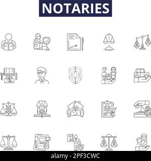 Notary approved stamp icon, outline style Stock Vector Image & Art - Alamy