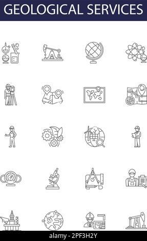 geological modeling line icon vector illustration Stock Vector Image ...