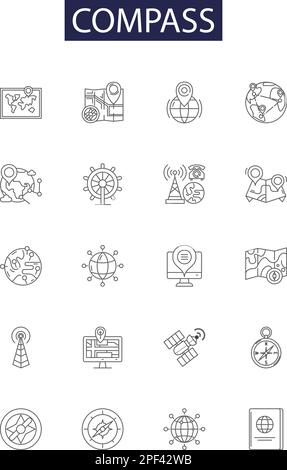 Nautical Compass for Heading and Direction Vector Illustration ...