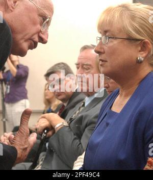 Former Agriculture Commissioner Meg Scott Phipps listens as her ...