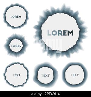 Round logos collection. Astonishing circular backgrounds. Trendy vector ...