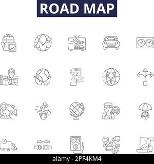 Avenue itinerary icon. Outline avenue itinerary vector icon for web design isolated on white ...