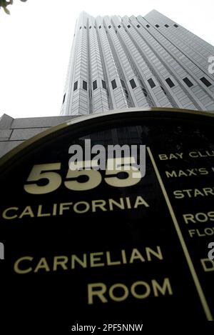 555 California St, San Francisco, showing the architectural lines of ...