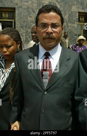 Carson, Calif., Mayor Daryl Sweeney, right, and his wife, Betty, leave ...