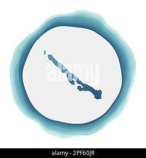 Stocking Island round stamp. Round logo with map and title. Stylish ...