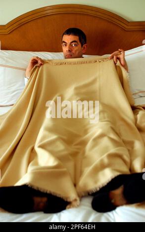 ROWAN ATKINSON English comic actor publicising his 1993 book Mr Bean's ...