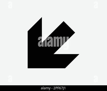 Arrow Point Bottom Left Icon Pointing Position Navigation Path Entrance ...