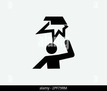 Overhead Obstacle warning sign vector illustration. Safety signs and ...