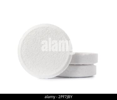 Soluble tablets isolated on white background Stock Photo - Alamy
