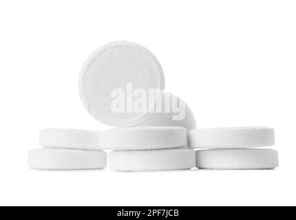 Soluble tablets isolated on white background Stock Photo - Alamy