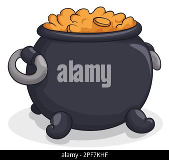coins pot cartoon isolated in black and white Stock Vector Image & Art ...
