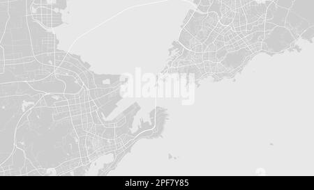 China, Qingdao flat travel skyline set. China, Qingdao black city ...