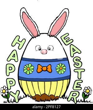 easter bunny shaped like an egg Stock Vector Image & Art - Alamy