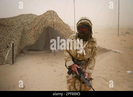 A soldier of 131 Independent Commando Squadron of the British Royal ...