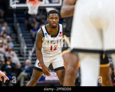 San Diego State guard Darrion Trammell argues with official Mike ...