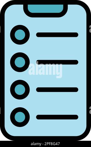 Smartphone task schedule icon outline vector. Person event. Agenda app ...