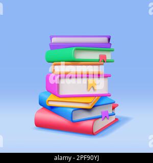 3D Stack of Closed Books Isolated Stock Vector Image & Art - Alamy