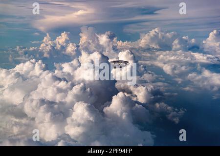 UFO/UAP sighting from airplane window Stock Photo - Alamy