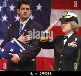 Rear Admiral Ann E. Rondeau speaking at Dr. Laurel Clark’s Memorial ...