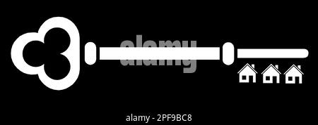 Classic key shape isolated over white background, key clipart vector ...