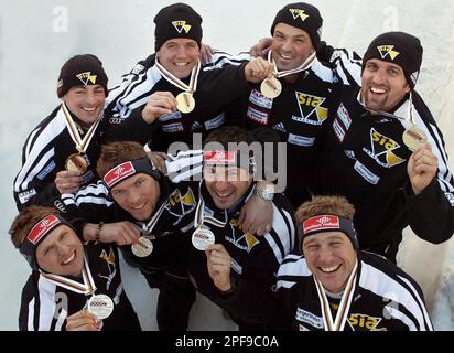 Swiss team SUI3 with Ralph Rueegg, pilot, Hans-Juerg Nufer, Beat Hefti ...