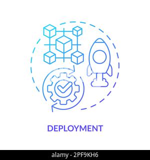 Deployment blue gradient concept icon Stock Vector Image & Art - Alamy
