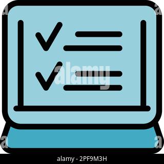 Tablet task schedule icon outline vector. Event person. Busy agenda ...