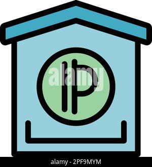Parking carport icon. Outline parking carport vector icon for web ...